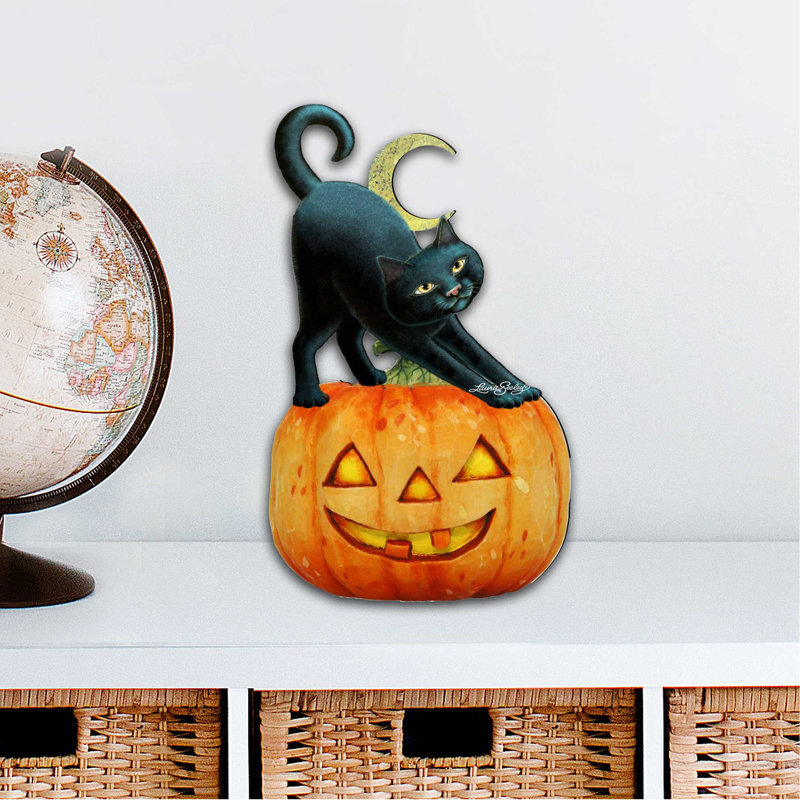 The Holiday Aisle® Spooky Halloween Cat Wall Decor | Wayfair