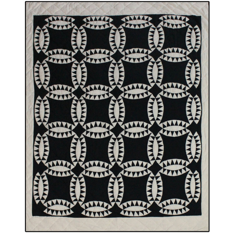 Patch Magic Antique Black Saw Tooth Wedding Ring Quilts, Real Patchwork ...