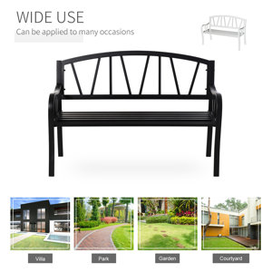 Red Barrel Studio® Jaciyah Metal Outdoor Bench & Reviews | Wayfair
