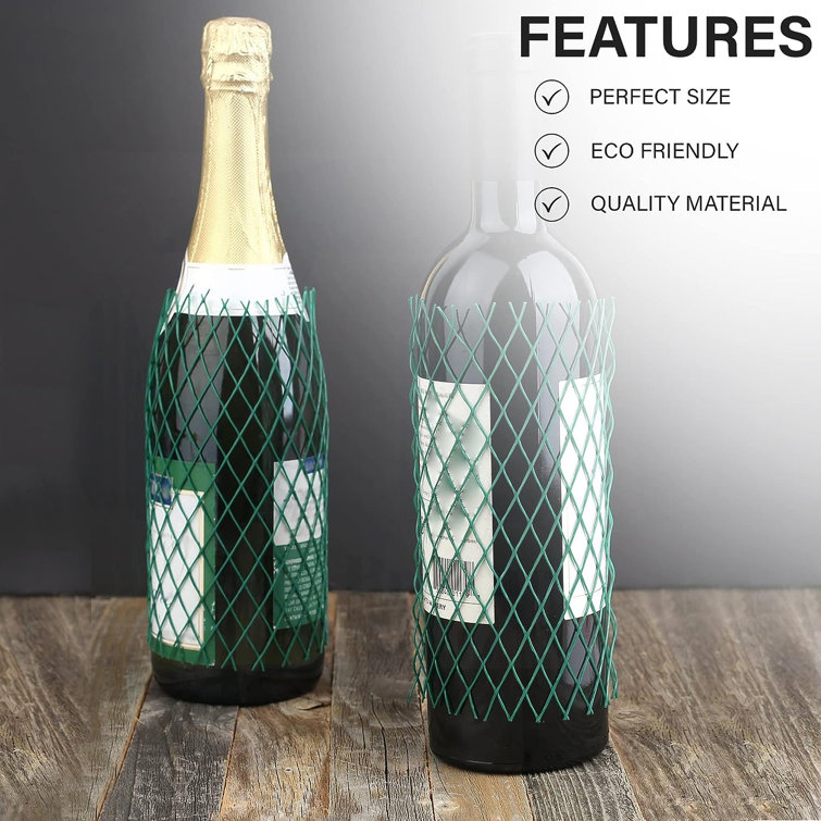 MT Products 7" Green Mesh Wine Bottle Protector/Liquor Bottle ...