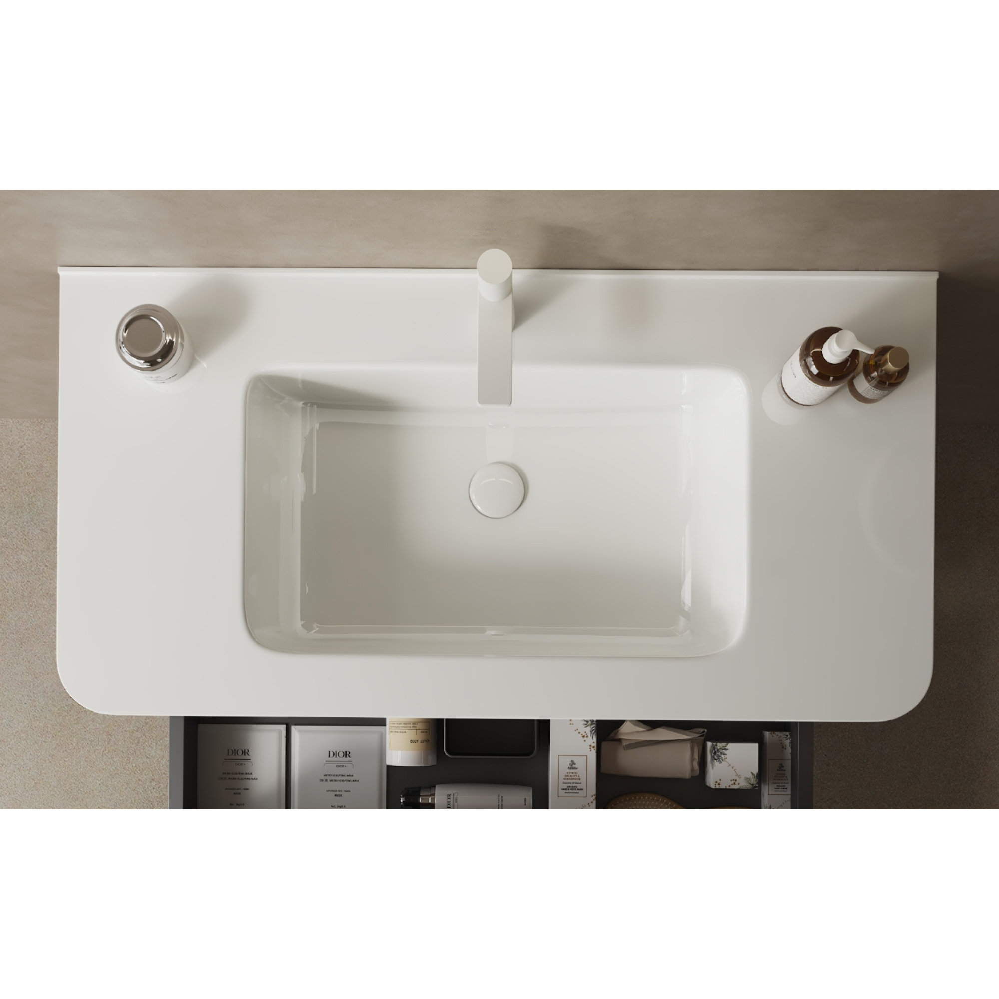 Man Wah Integrated Ceramic Basin Modern Design For Elegant Bathrooms ...