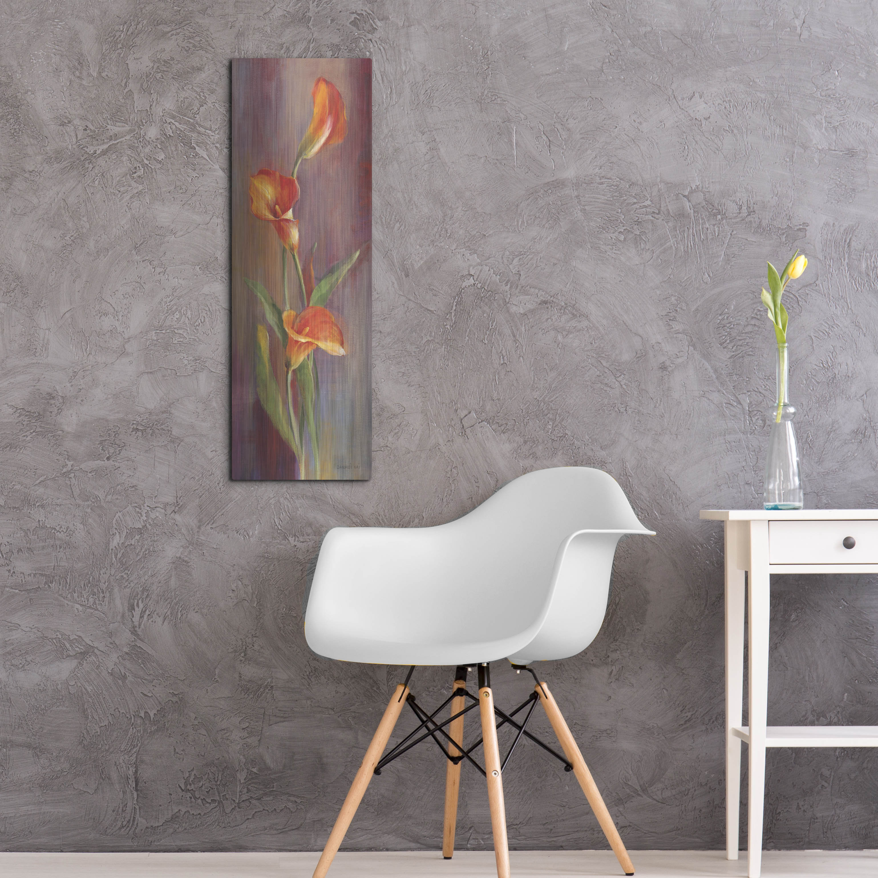 Lark Manor™ 'Flame Calla Lilies 2' by Danhui Nai Metal Wall Art | Wayfair