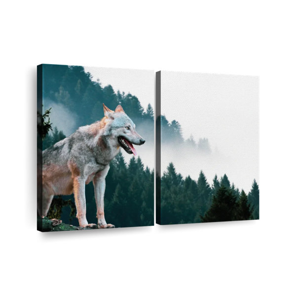 Millwood Pines " Mountain Wolf Multi Piece Canvas Print " by Michael A ...