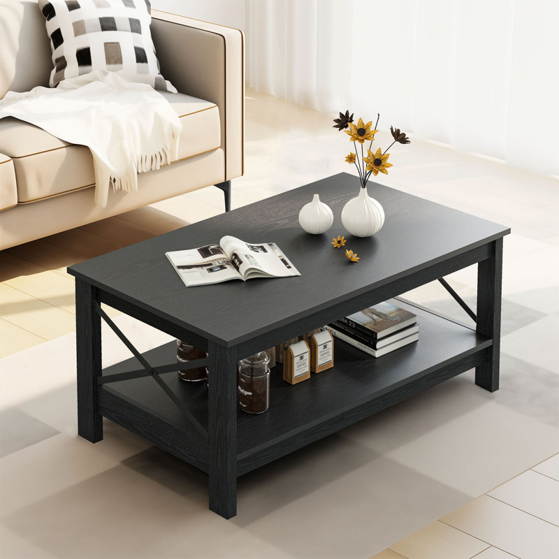 Highland Dunes O'Kean 39" Rectangular Coffee Table with Storage For ...