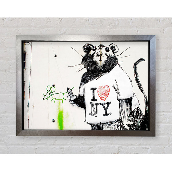 Bright Star I Love New York Rat - Single Picture Frame Art Prints ...