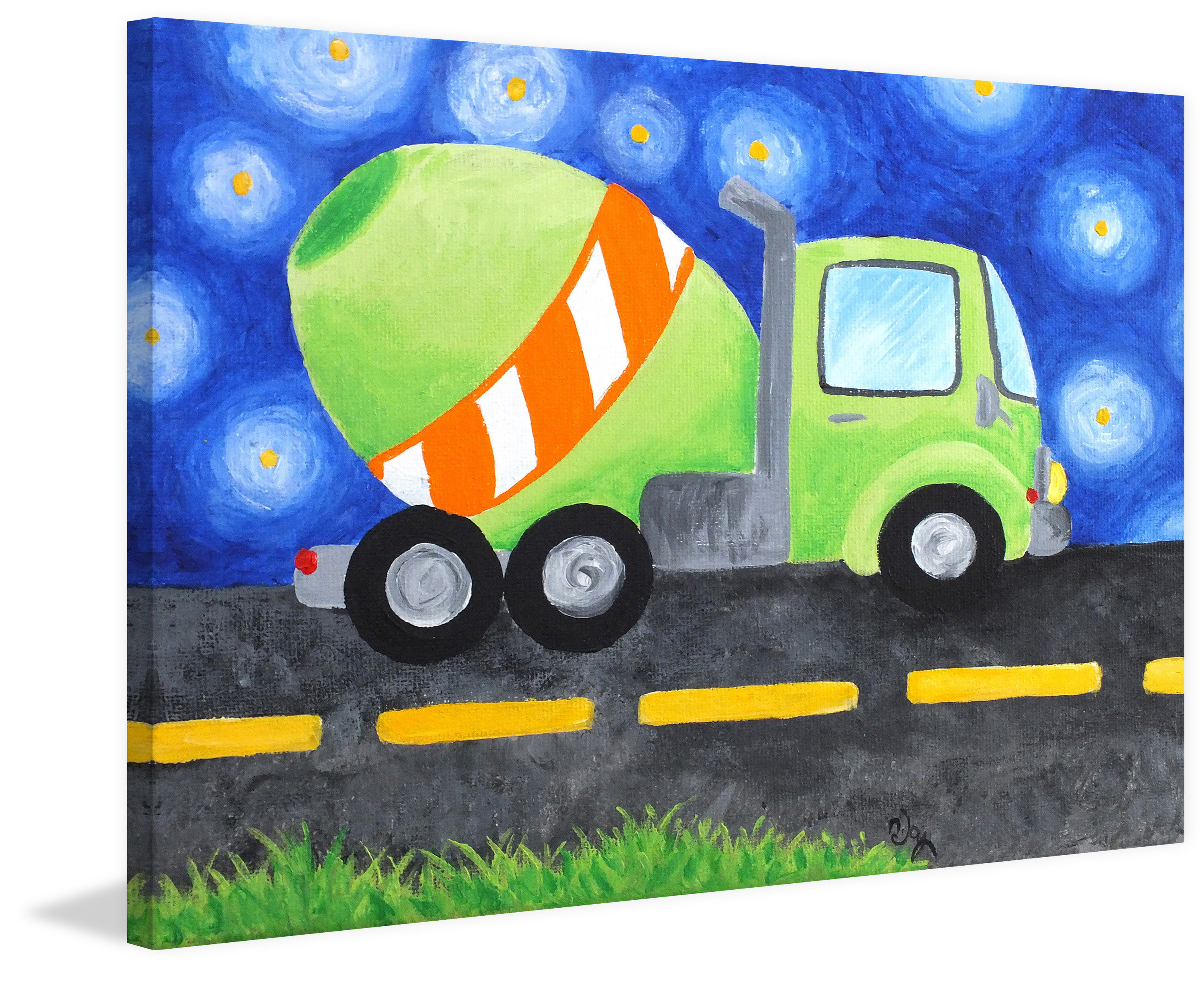 Marmont Hill 'Cement Mixer' by Nicola Joyner Painting Print Canvas Art ...