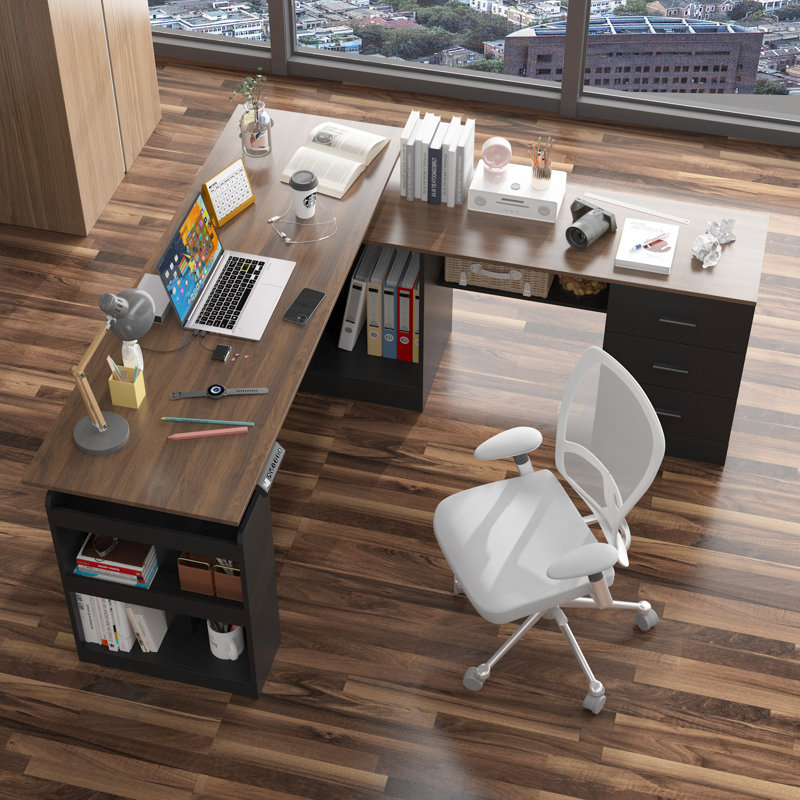 Latitude Run® Churubusco Ergonomic Home Office Sit Stand Up Desk With ...