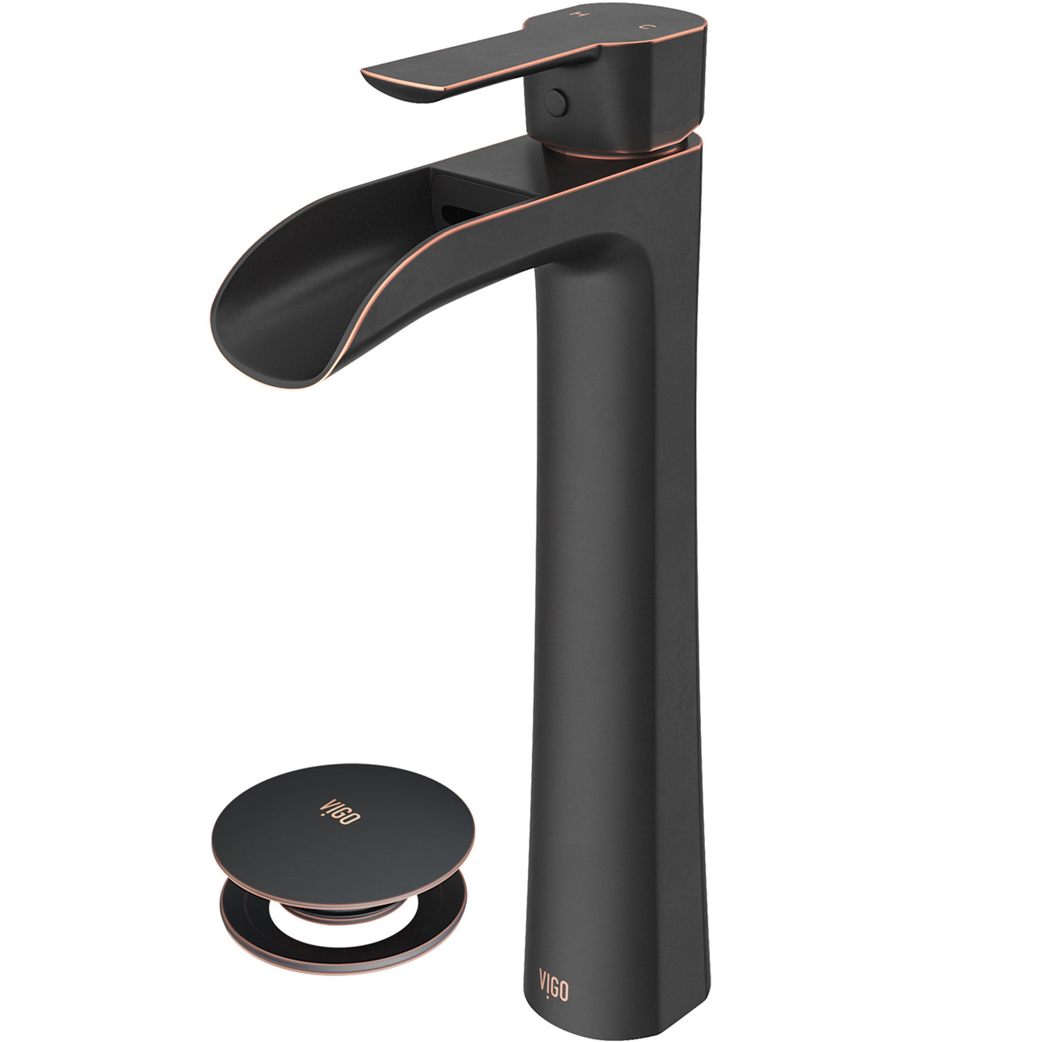 VIGO Niko Single-Handle Single Hole Bathroom Vessel Sink Faucet ...