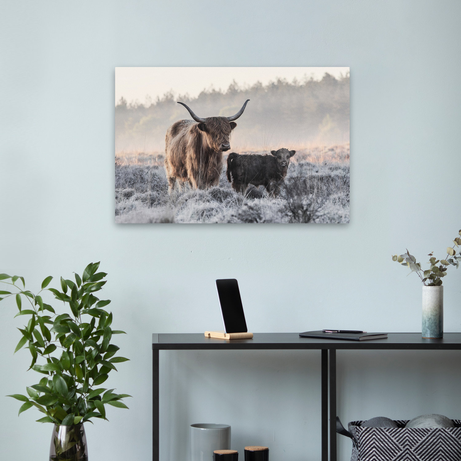 Ophelia & Co. Van Den – Highlander And Calf Landscape Nature ...