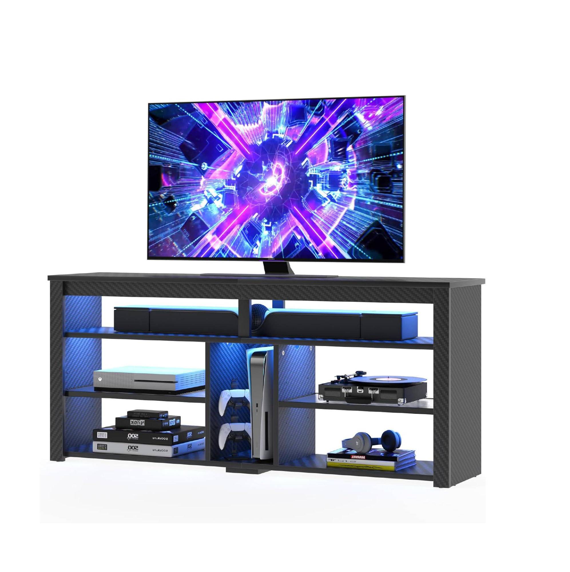 Ivy Bronx Tall TV Stand, Gaming TV Console With Storage For PS5 ...