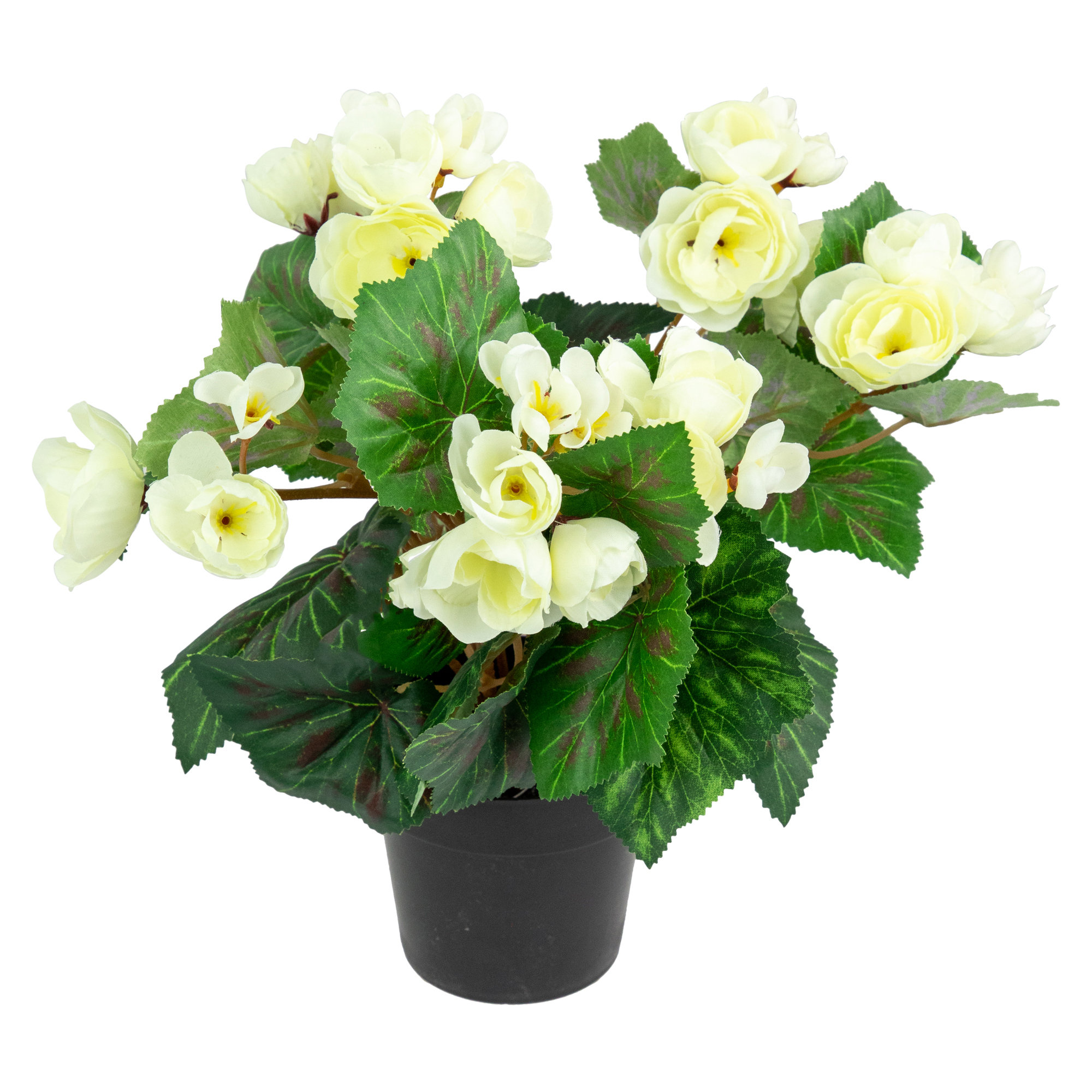 Northlight Seasonal 11" Potted Silk Begonia Spring Artificial Floral ...