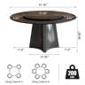 Brayden Studio® Dining Table Set With 51'' Round Faux Marble Table Top ...