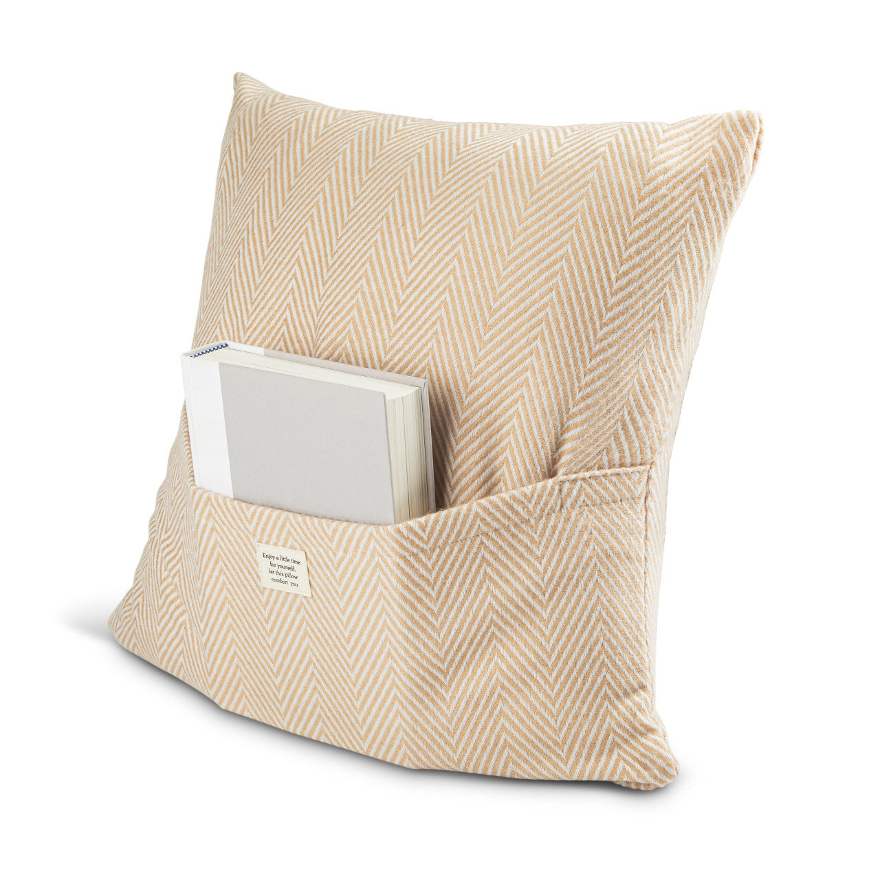 DEMDACO Reading Pillow - Camel/ Cream | Wayfair