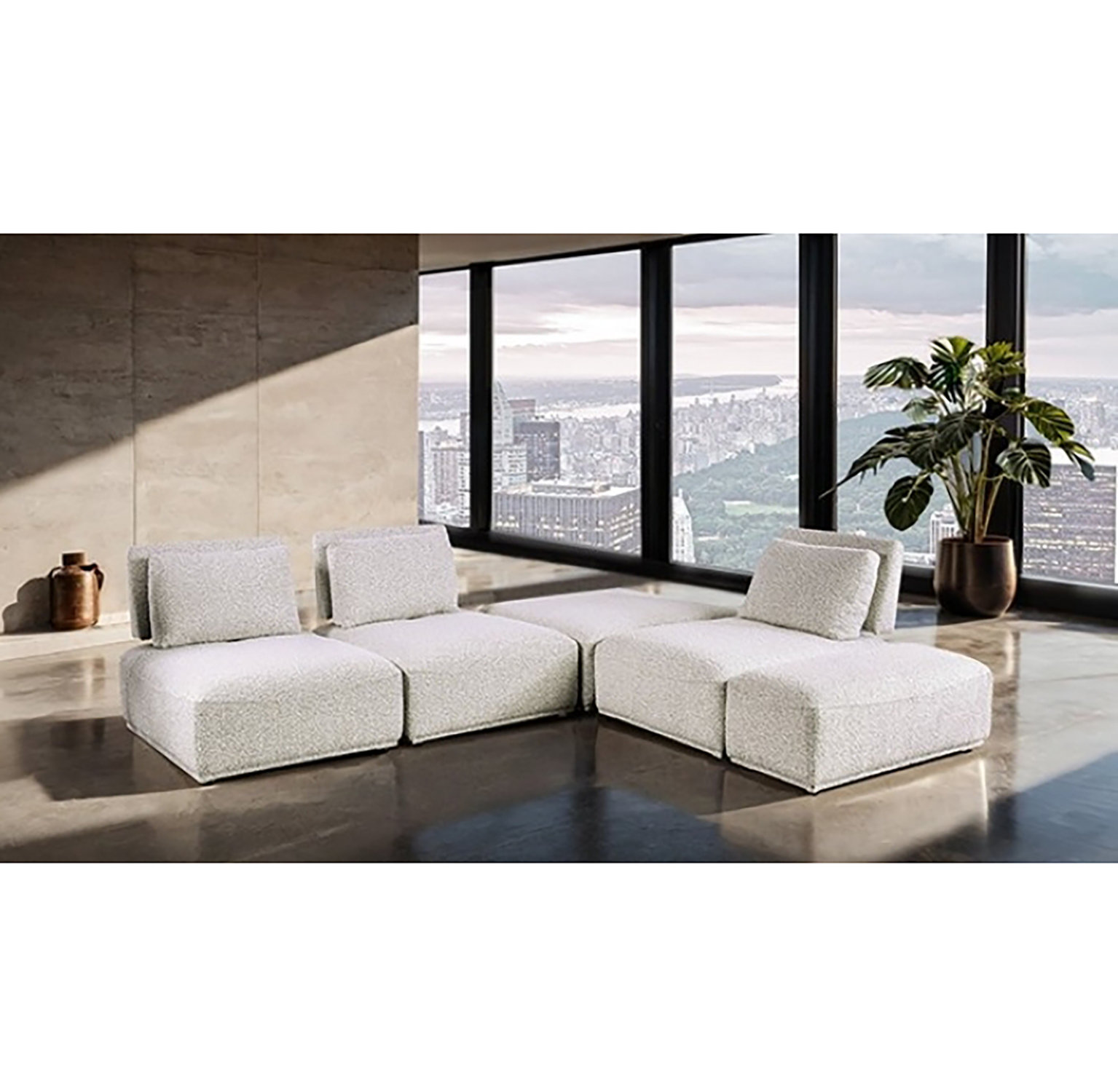 Ebern Designs Cotens 5-pcs Modular Sectional | Wayfair