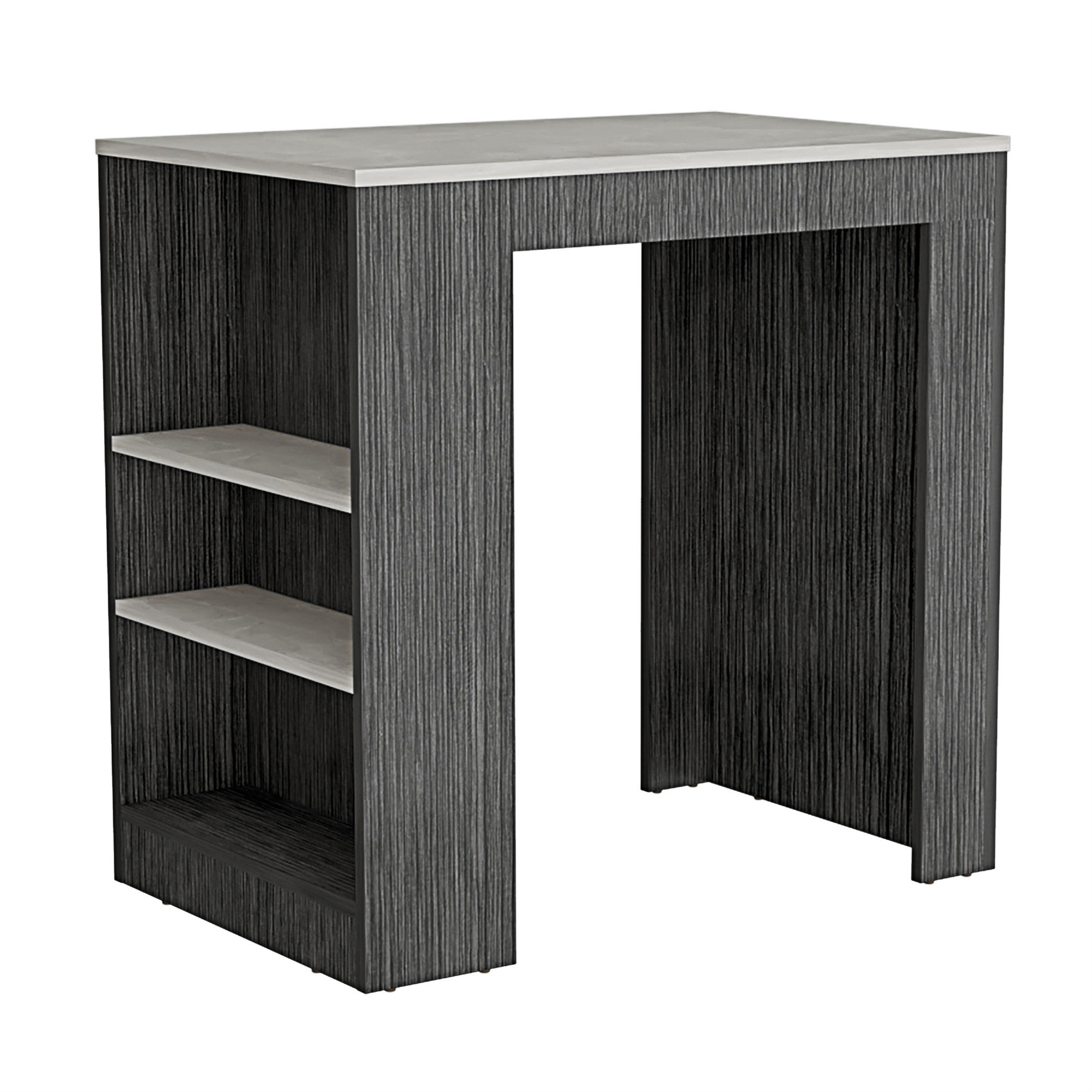 Orren Ellis Harlan Kitchen Island, Counter Height Table Top With 3-Side ...