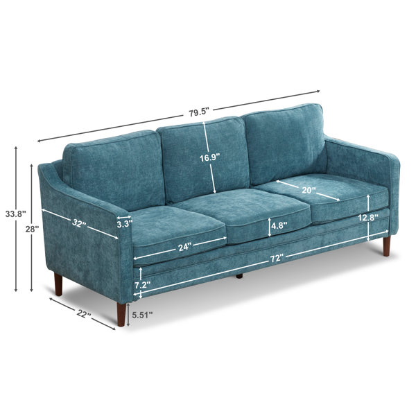 Wade Logan® Azriah 80.31'' Upholstered Sofa & Reviews | Wayfair