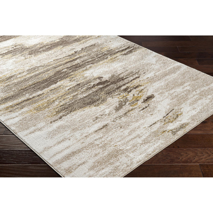17 Stories Davide Abstract Brown Area Rug & Reviews | Wayfair