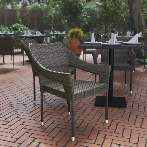 Wicker & Rattan Patio Dining Chairs You'll Love | Wayfair