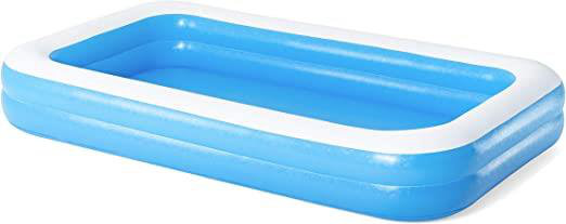 Bestway Plastic Rectangle Inflatable Pool 46cm H x 183cm W x 305cm L ...