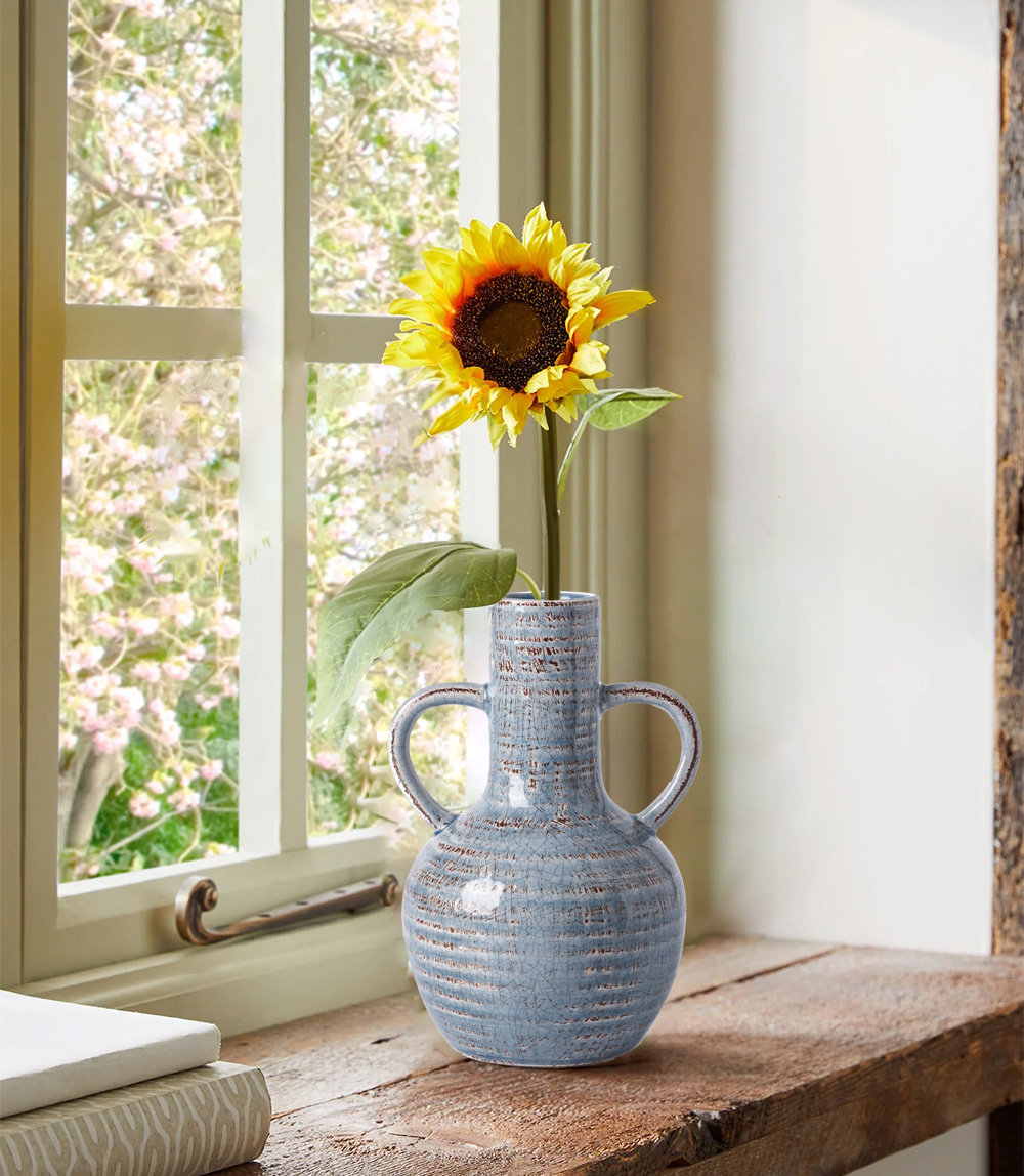 Bungalow Rose Rustic Vases For Flowers, Ceramic Vase | Wayfair