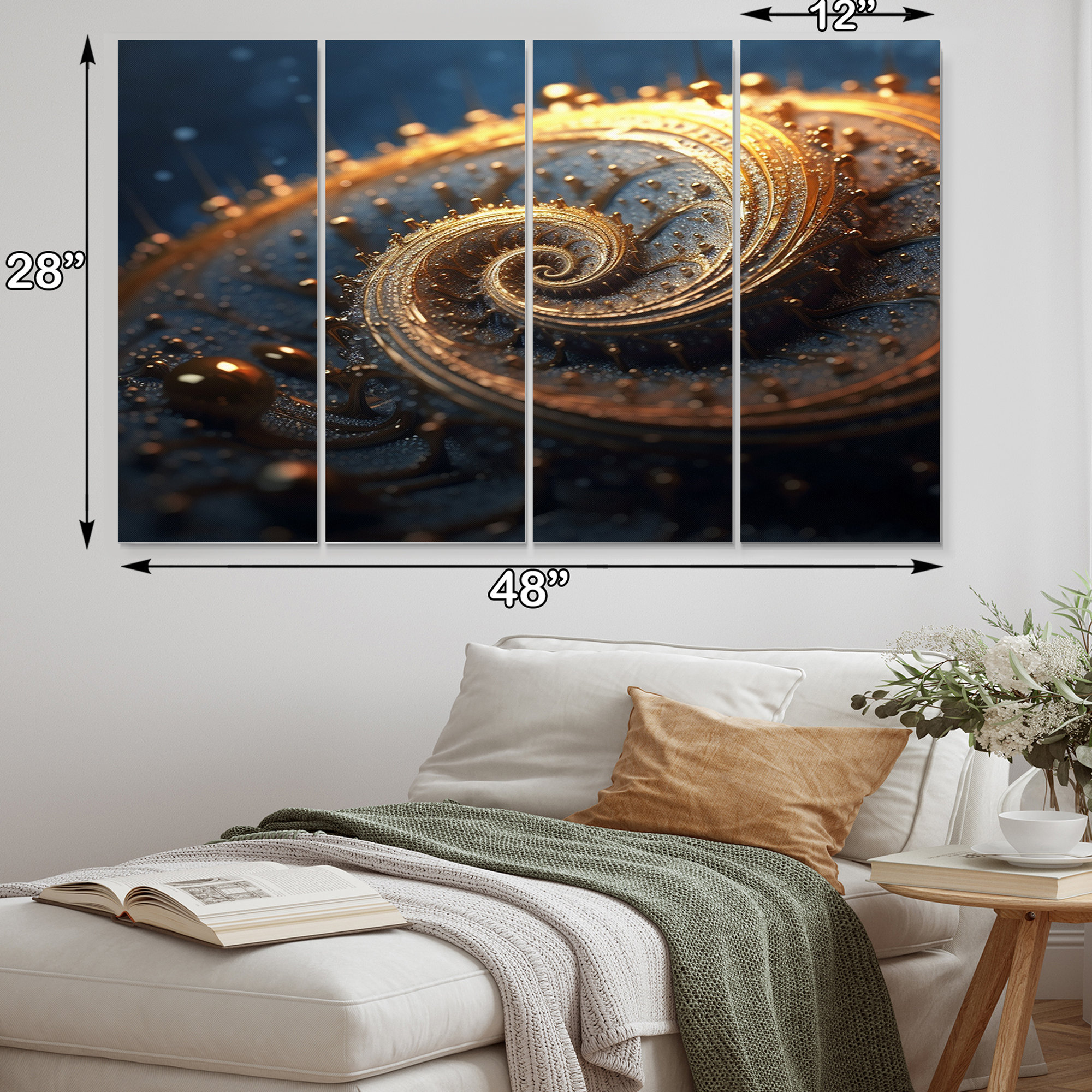 Wrought Studio™ Spiral Fern Covered With Dew Drops - Ferns Wall Decor ...