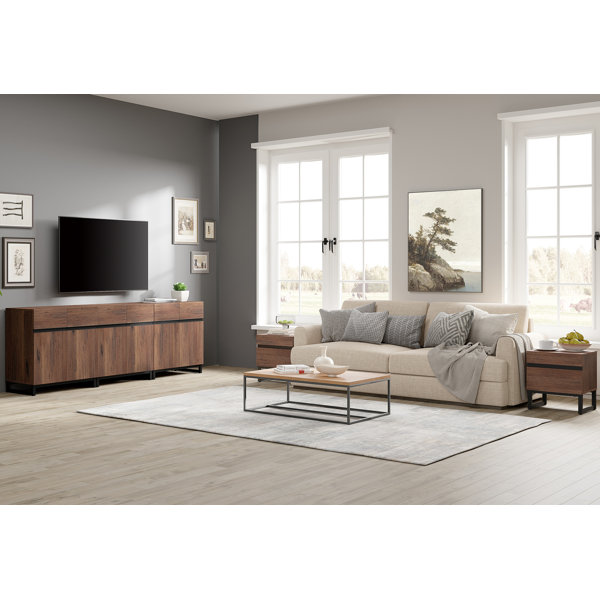 Latitude Run® Denton Modern Living Room Table Sets Of 3, TV Stand And 2 ...