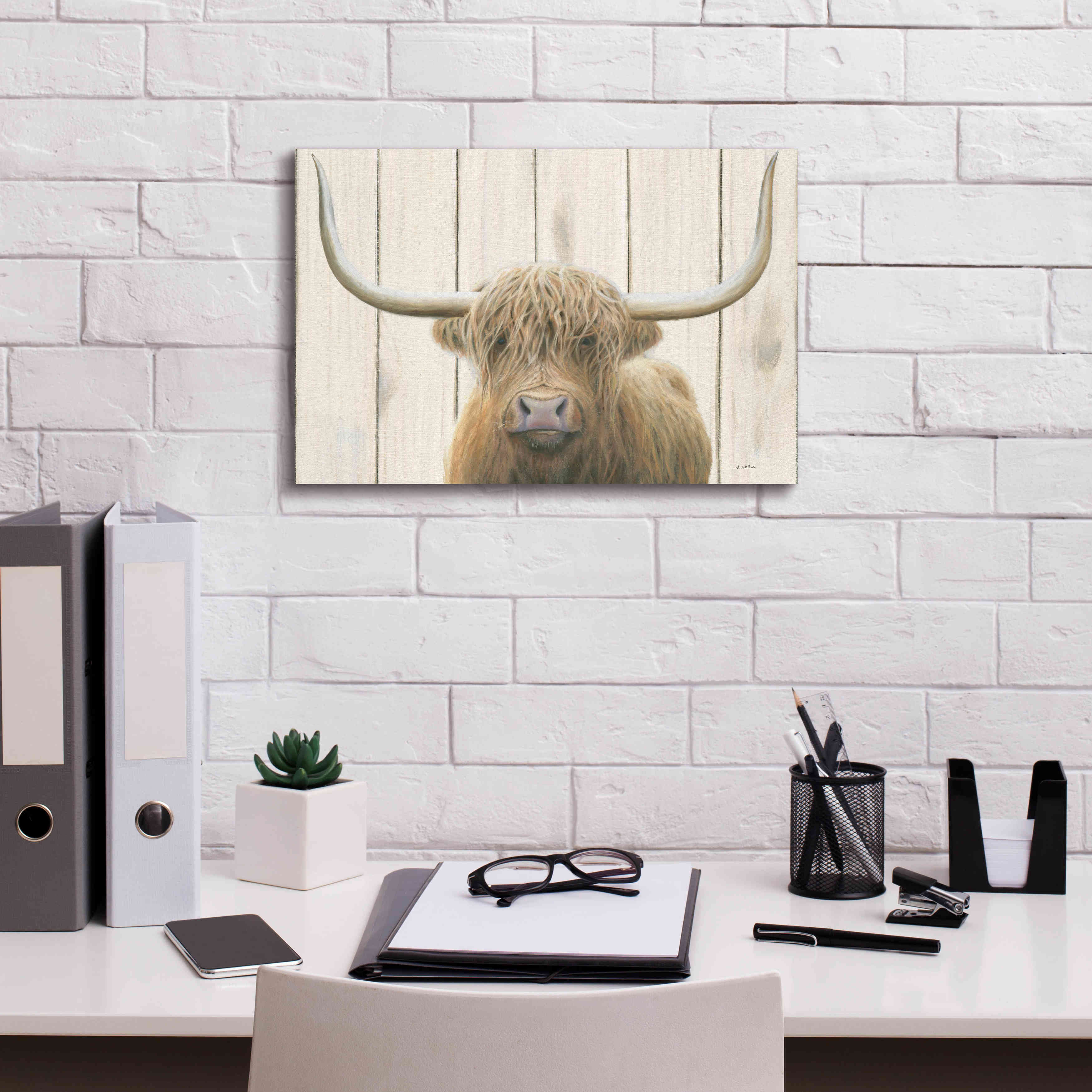 Union Rustic Wymore " Highland Cow Shiplap " by James Wiens | Wayfair