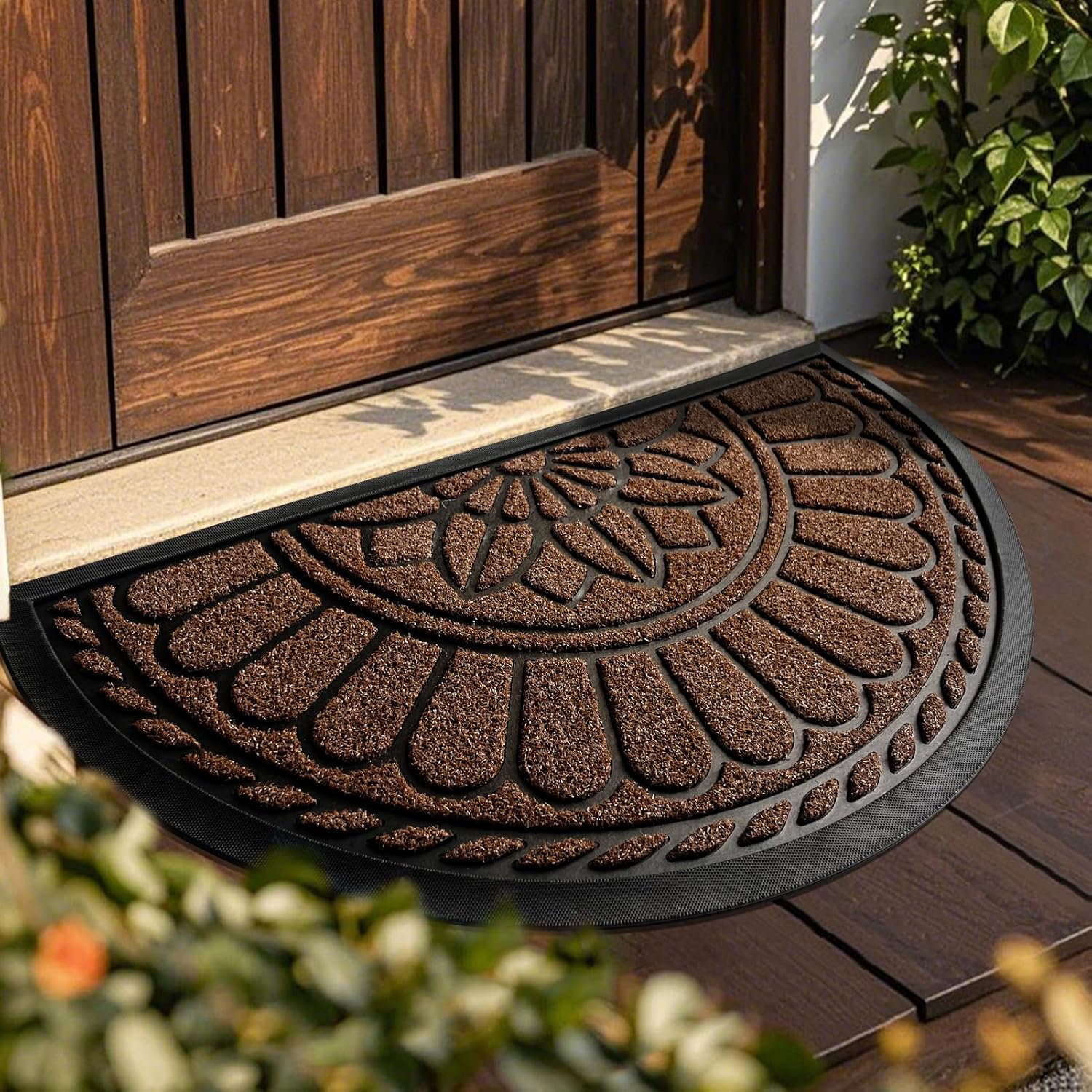 Lark Manor™ Front Door Mat Indoor Outdoor Entrance, Semicircular ...