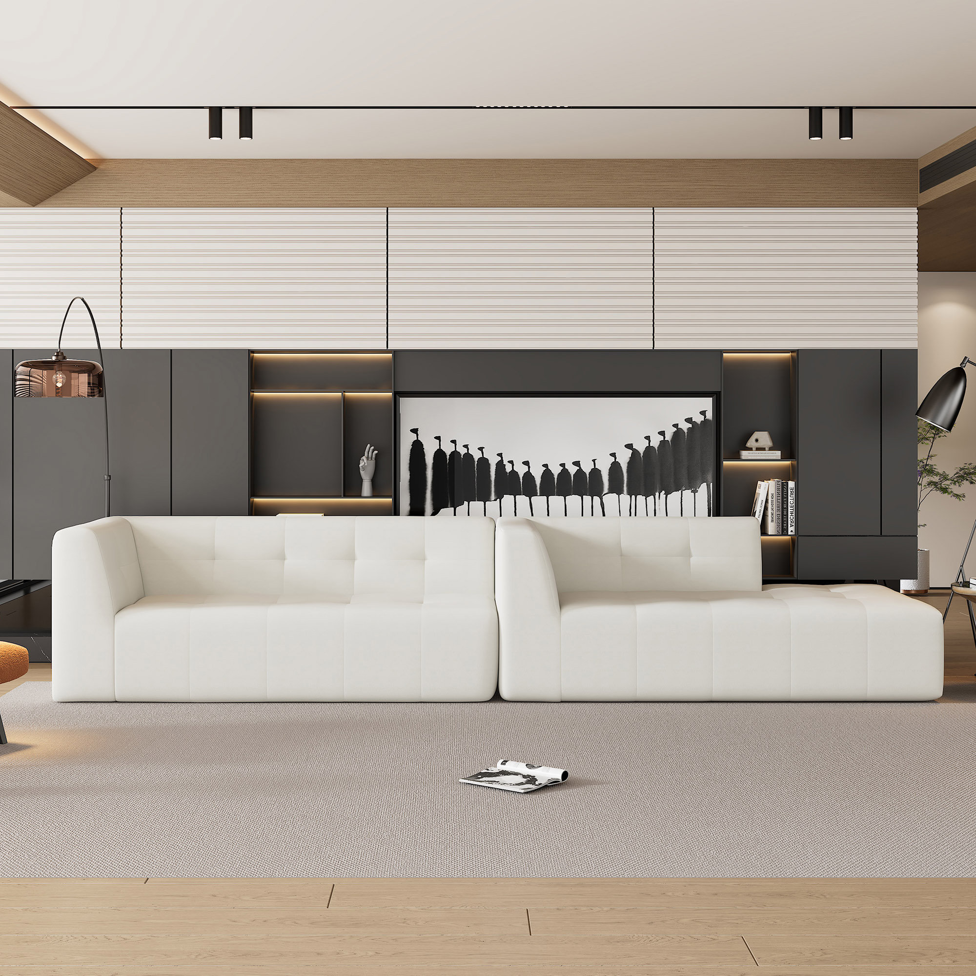 Rosdorf Park Modular Combination Living Room Sofa Set | Wayfair