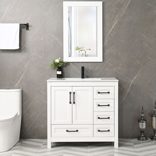 36 Inch White Bathroom Vanities You'll Love | Wayfair