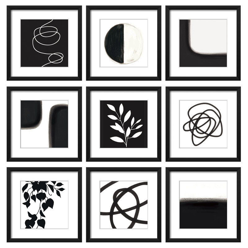 Wrought Studio™ Elenis - 10 x 10 Square Gallery Wall Matted Frame Set ...