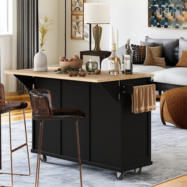 Red Barrel Studio® Solid Wood Kitchen Island - Wayfair Canada