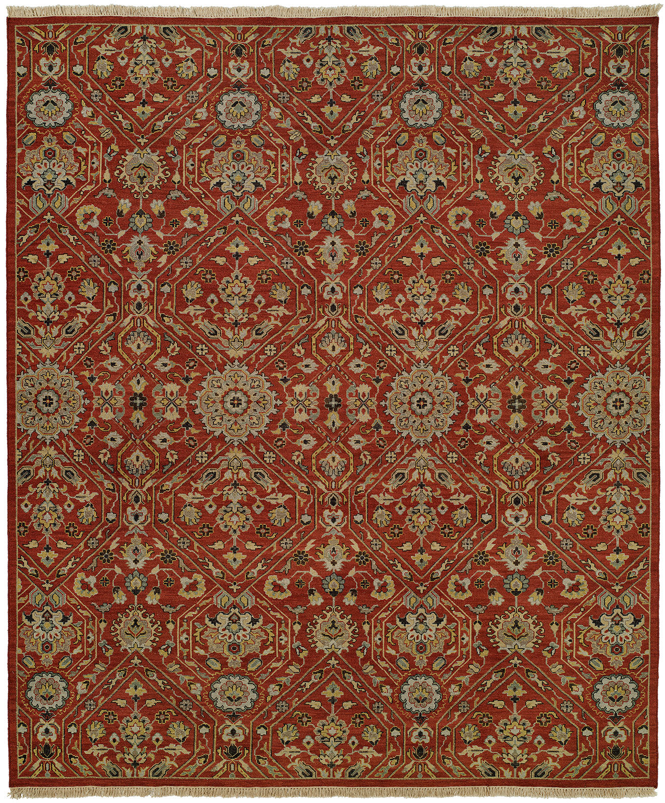 Astoria Grand Mccall Floral Handwoven Wool Red Area Rug | Wayfair