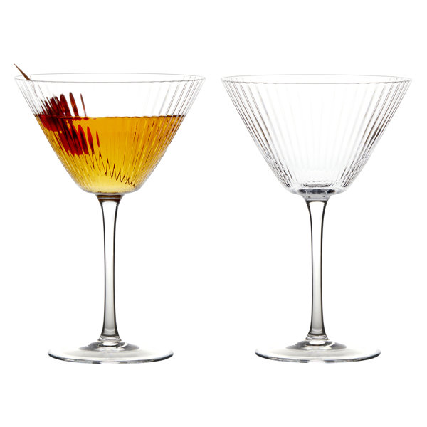 AllModern Zoya 11.75oz. Glass Martini Glass Glassware Set | Wayfair