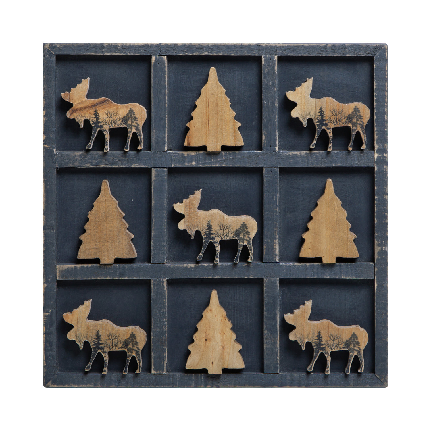 Millwood Pines Forest Moose Wood Tic Tac Toe Board & Reviews - Wayfair ...