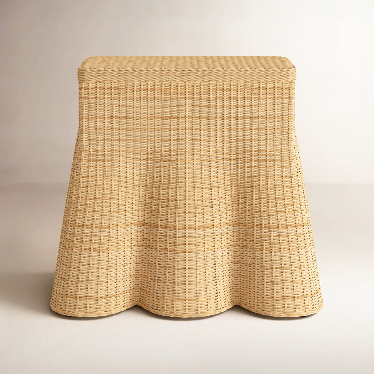 Birch Lane™ Cabo 36" Scalloped Rattan Console Table & Reviews | Birch Lane