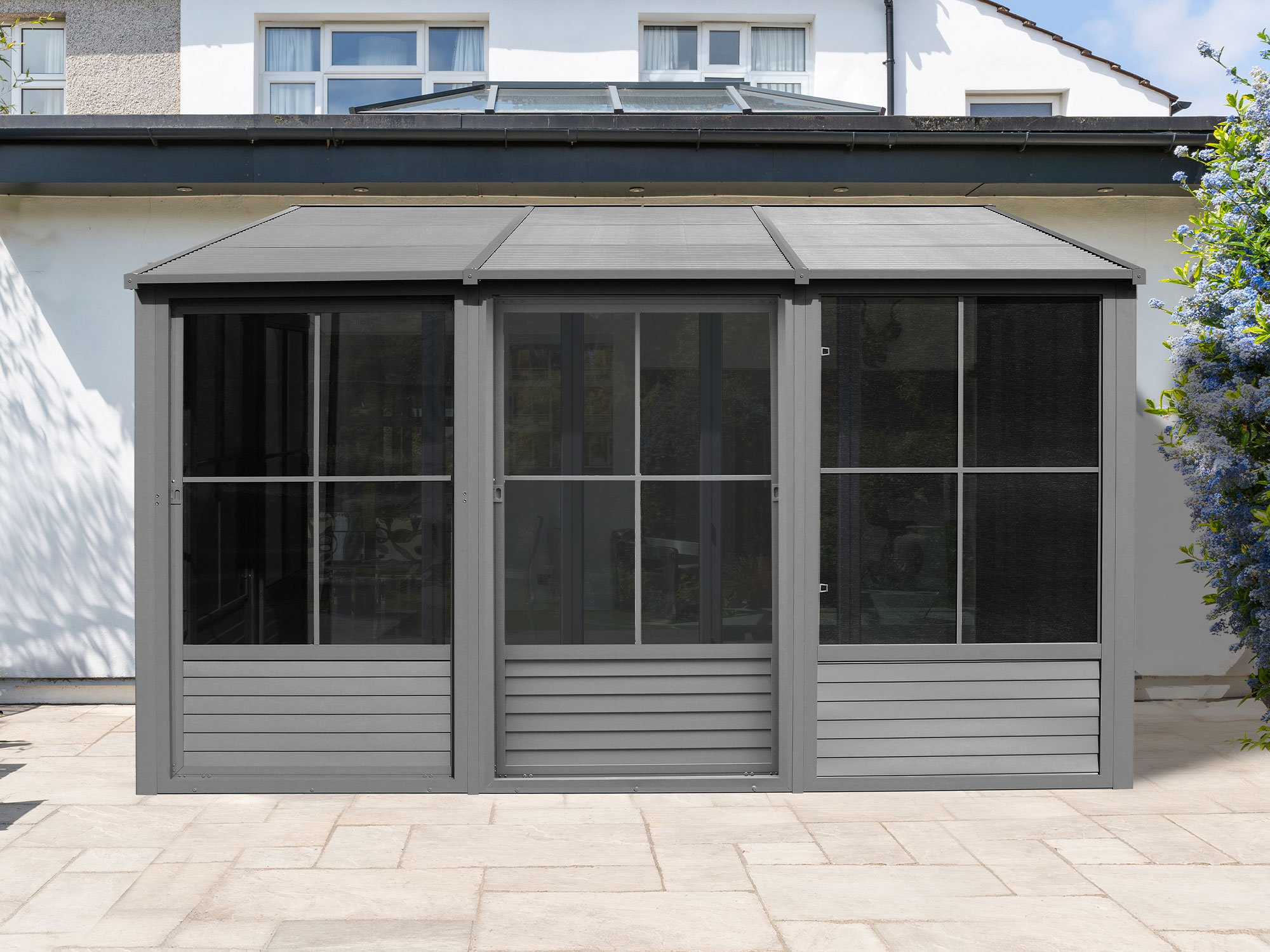 Gazebo Penguin Florence Wall-Mounted Solarium with Metal Roof & Reviews ...