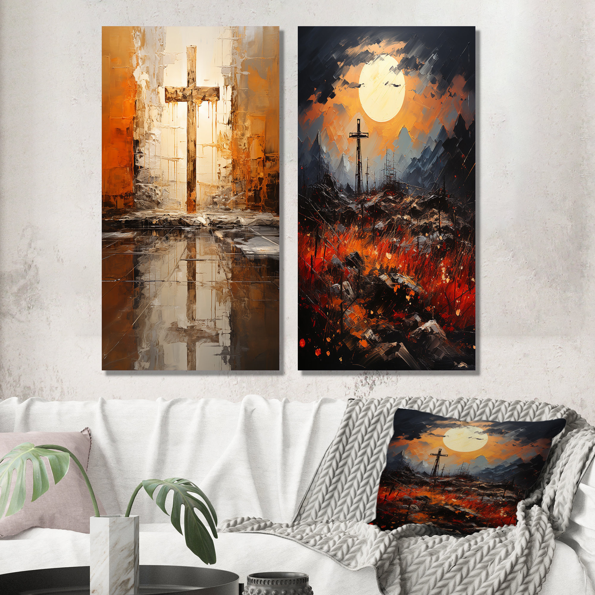 Winston Porter " Christianity Christian Devotion " 2 - Pieces on Canvas ...