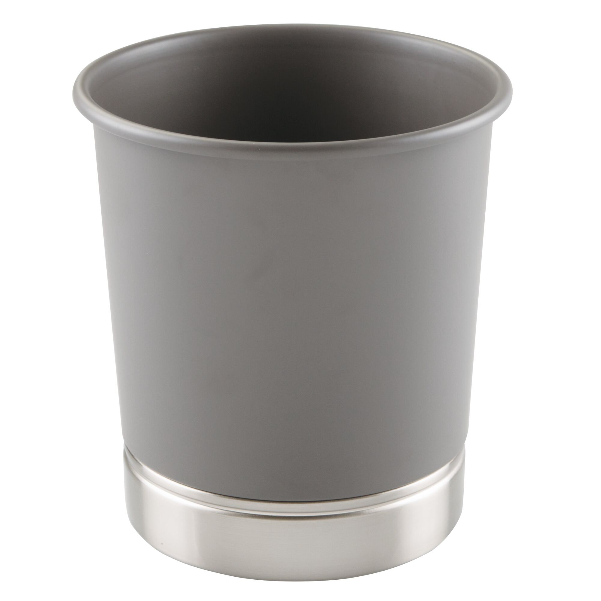 iDesign York Waste Can Matte Gray/Brushed | Wayfair