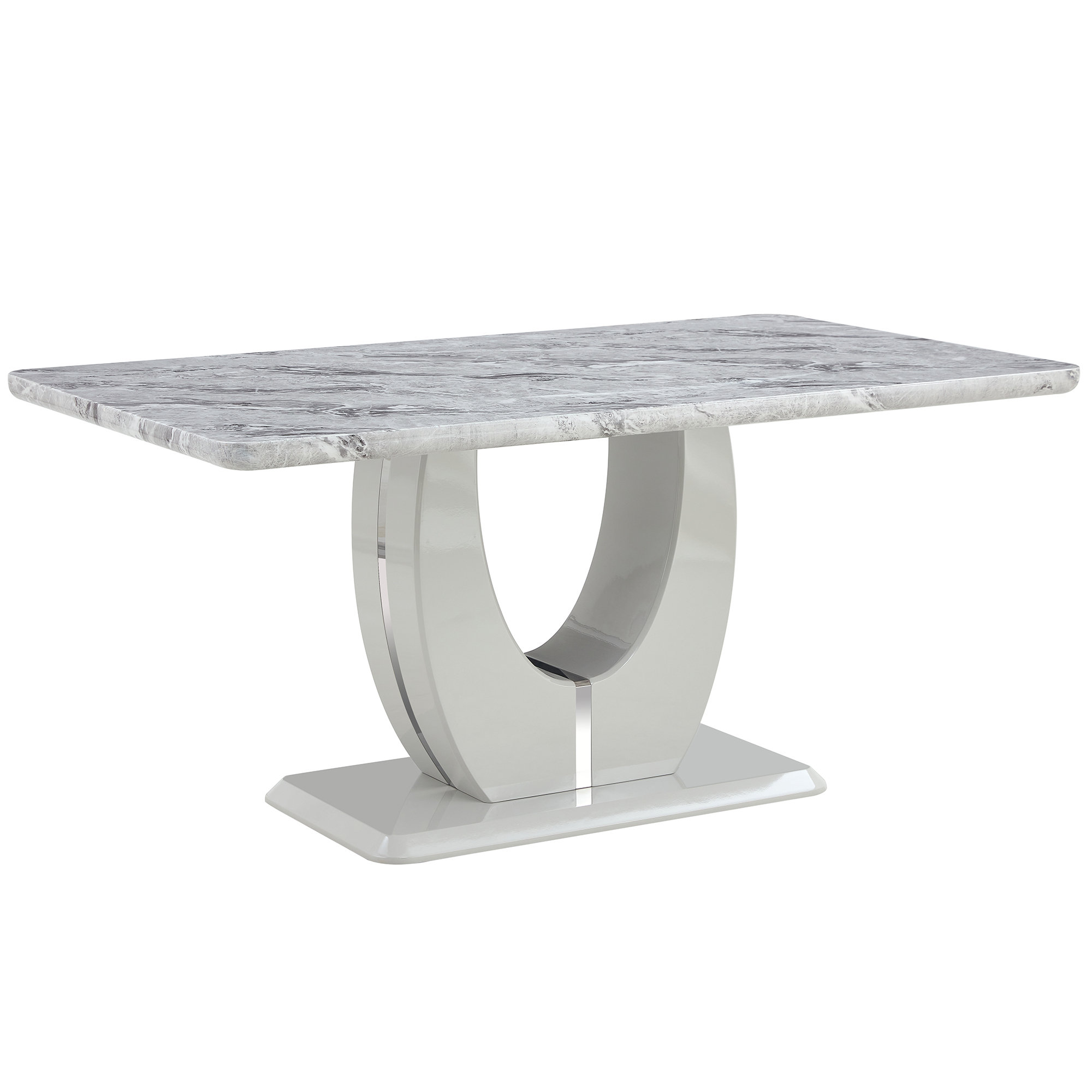 Brayden Studio® Aneshka Faux Marble Top Dining Table | Wayfair