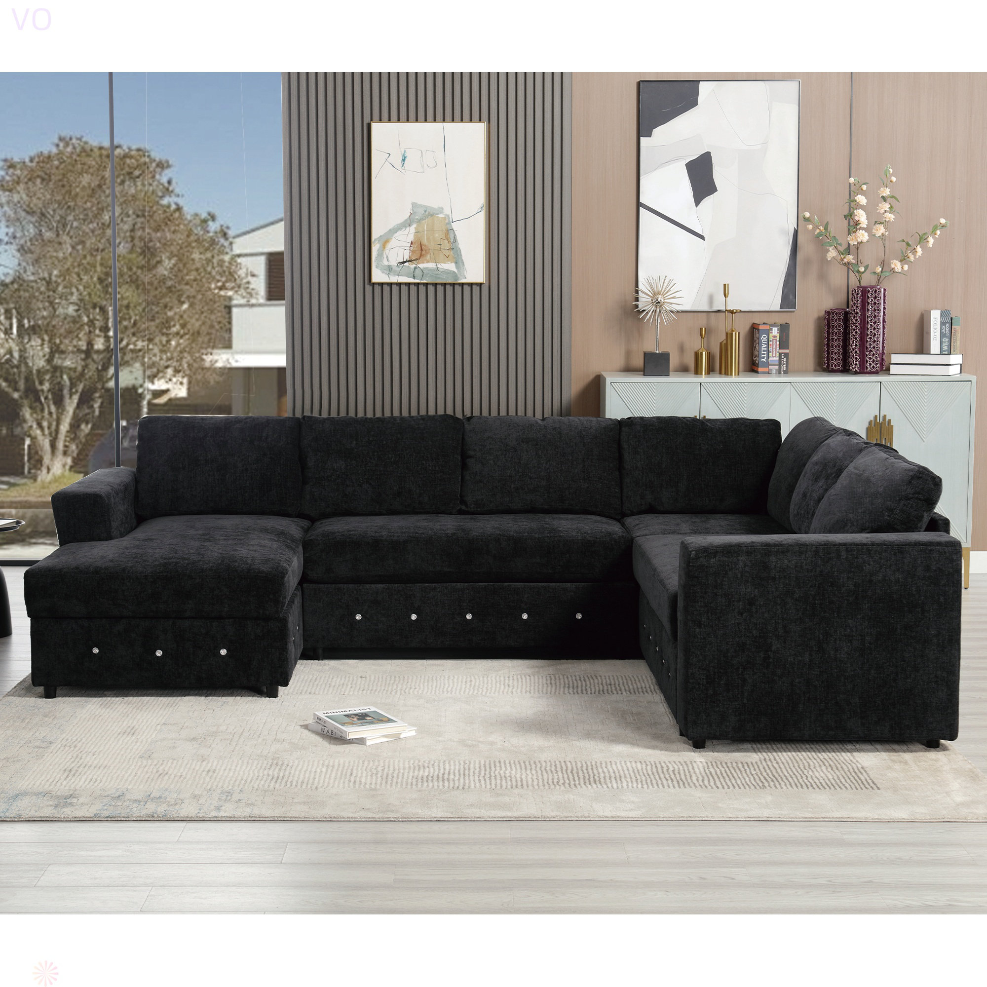 Latitude Run® 110.75" Sectional Sofa,Oversized Modular Sofa,Chaise ...