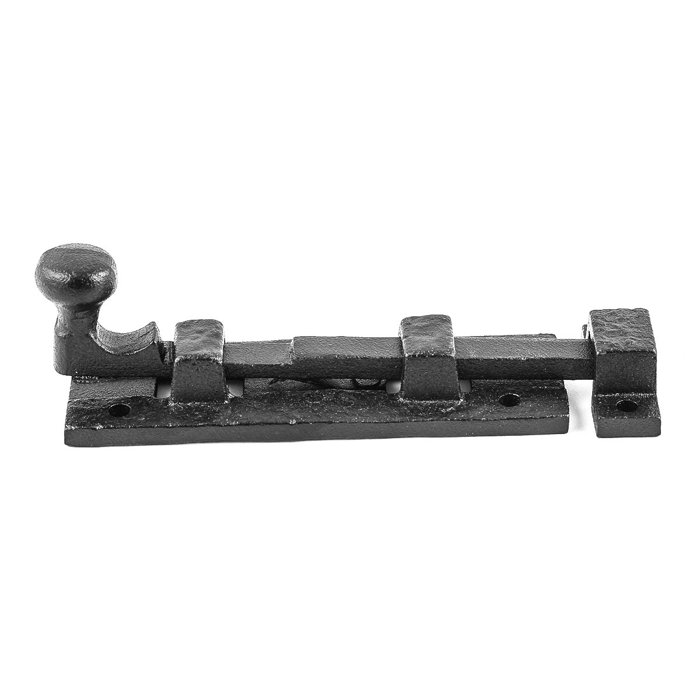 The Renovators Supply Inc. Black Slide Bolt Door Latch 4" L Wrought ...