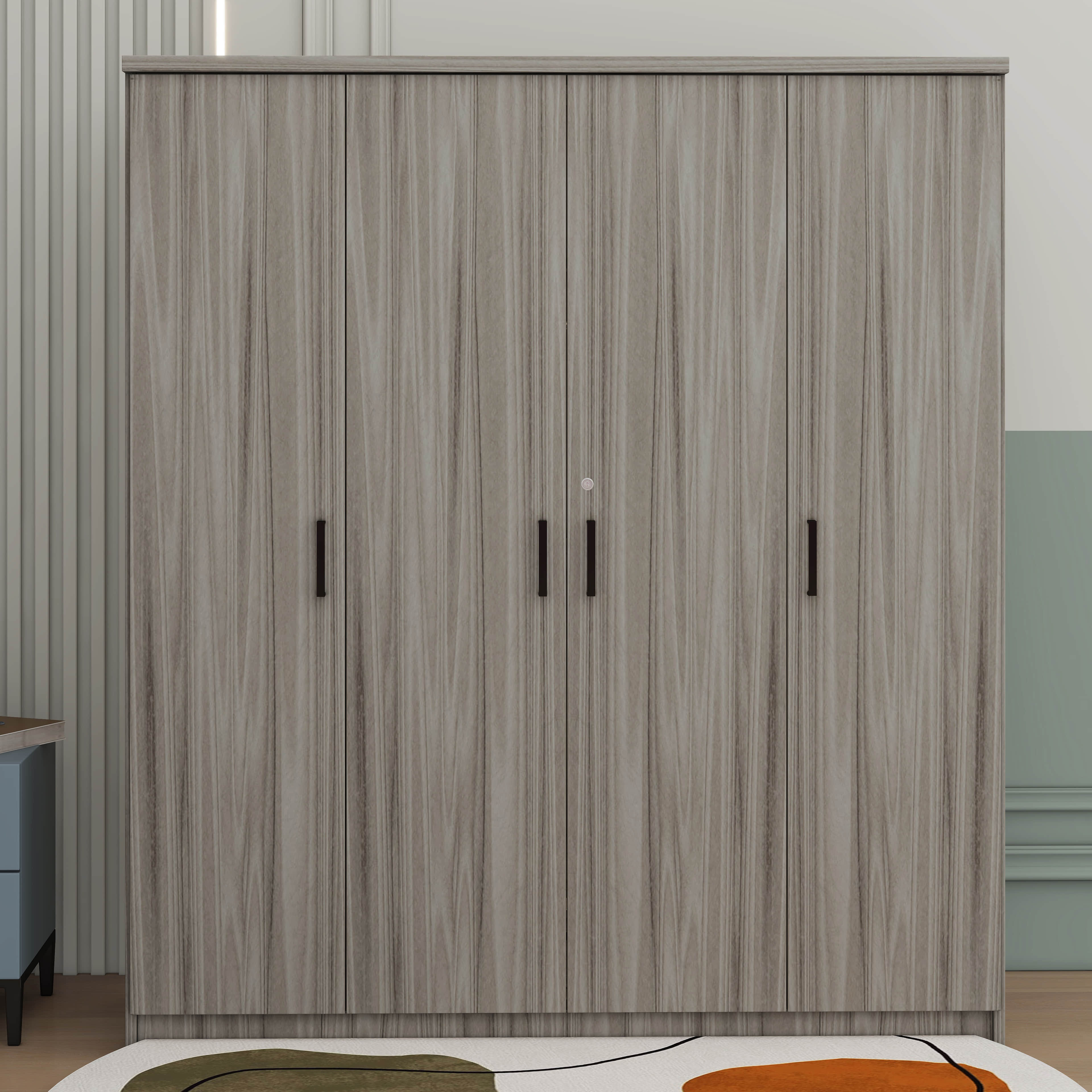 Latitude Run® Darshan 4-Door Wardrobe With 1 Drawer | Wayfair