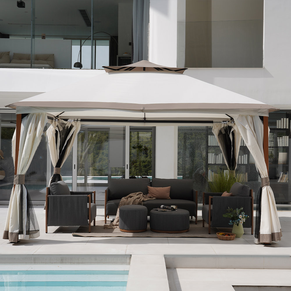 Grand Patio Morris 10 Ft. W x 13 Ft. D Steel Patio Gazebo & Reviews ...