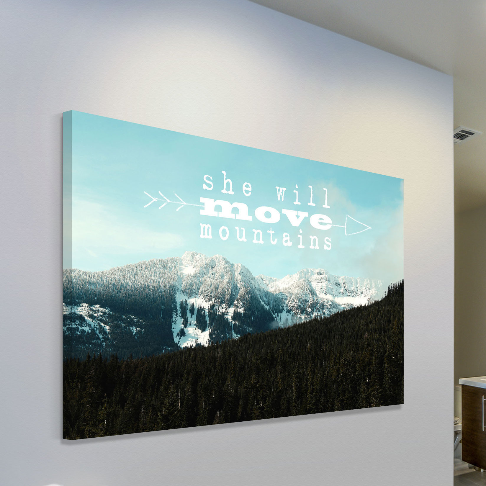 Marmont Hill 'She Will Move Mountains' by Sylvia Cook Painting Print on ...