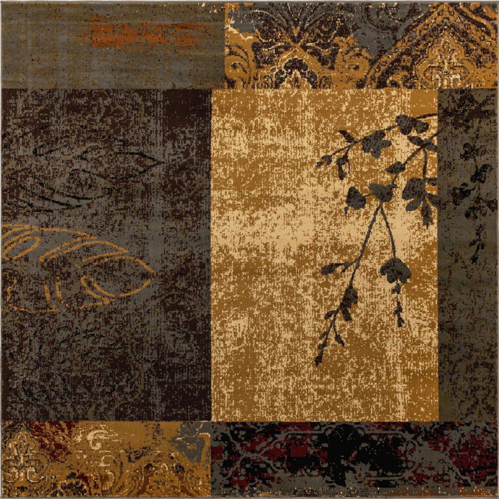 Red Barrel Studio Contemporary Arabica Area Rug Creme Squared Colour ...