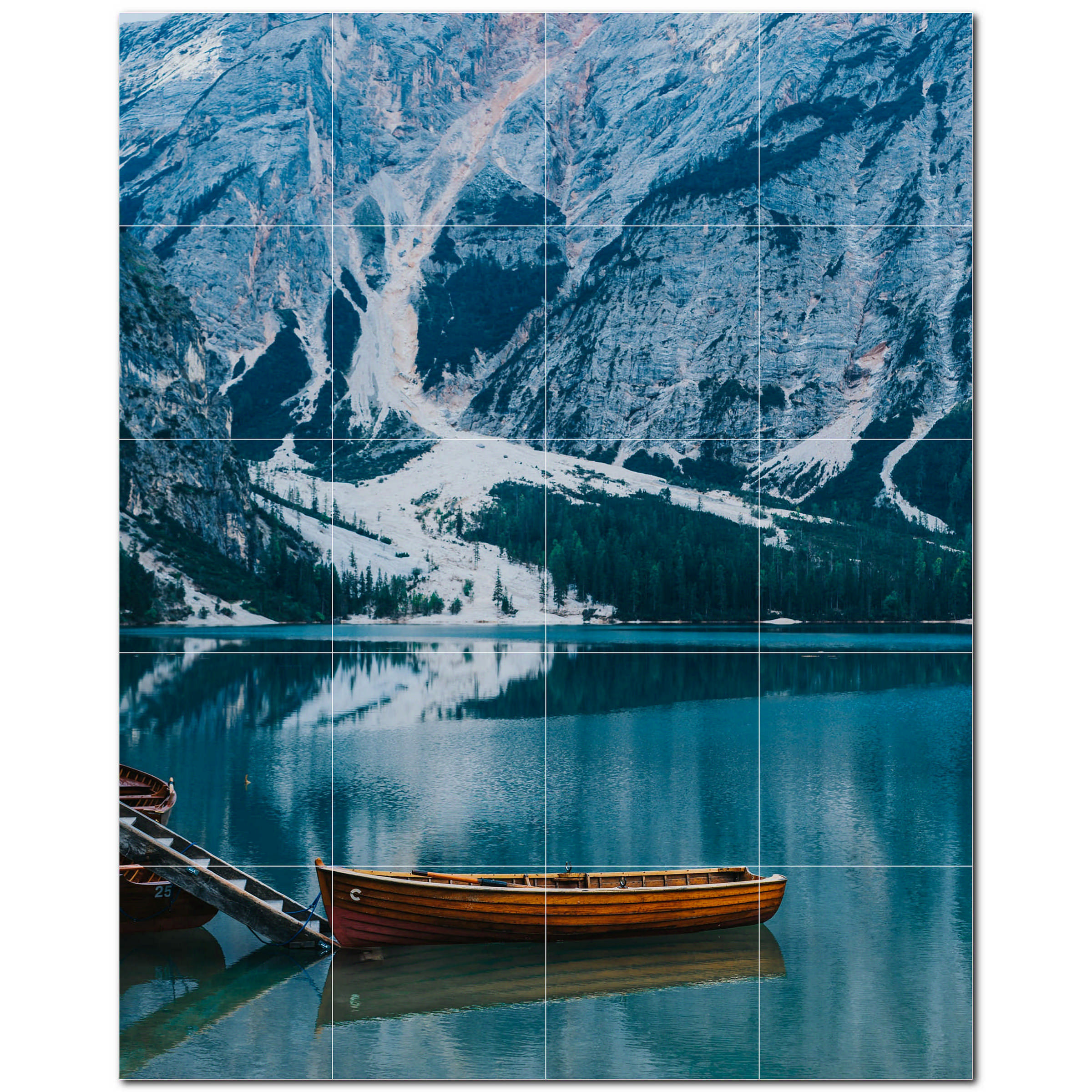 Picture-Tiles.com Boat Photo 12'' x 12'' Satin Ceramic Decorative Mural ...