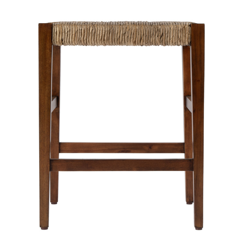 Bayou Breeze Brunetto 24.5 in. Seat Height Woven Backless Counter Stool ...