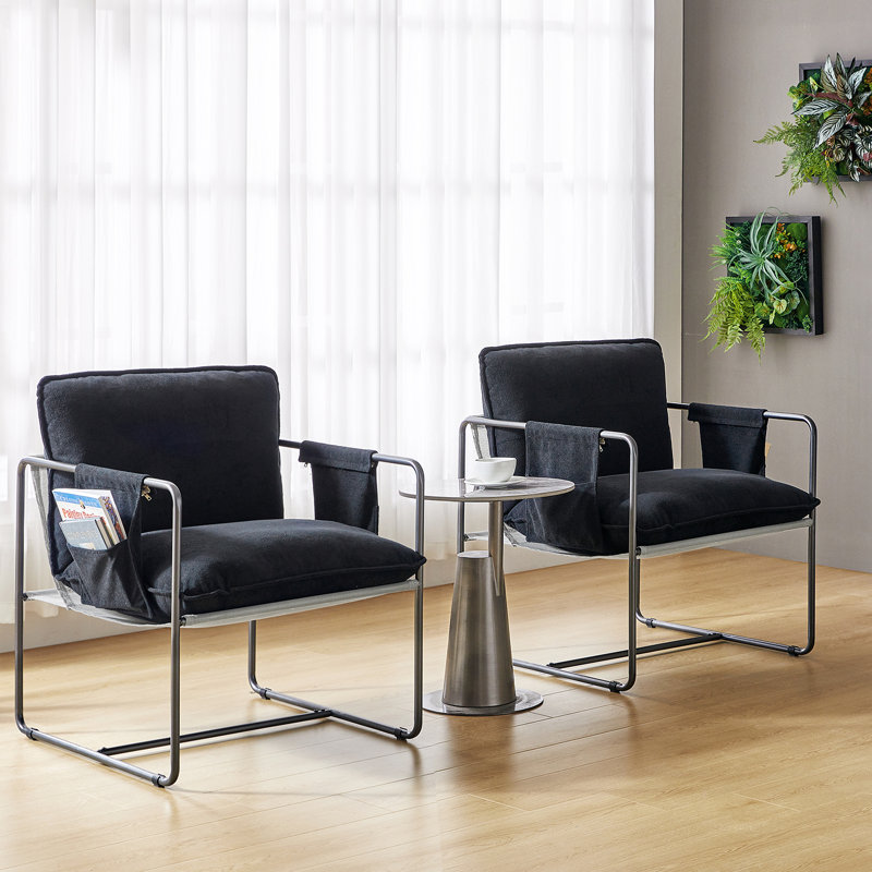 Ebern Designs Ruhee Modern Arm Chair with Storage Pockets & Reviews ...