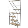 17 Stories Cole And Grey Wooden Diagonal Angled 6 Shelf Shelving Unit ...